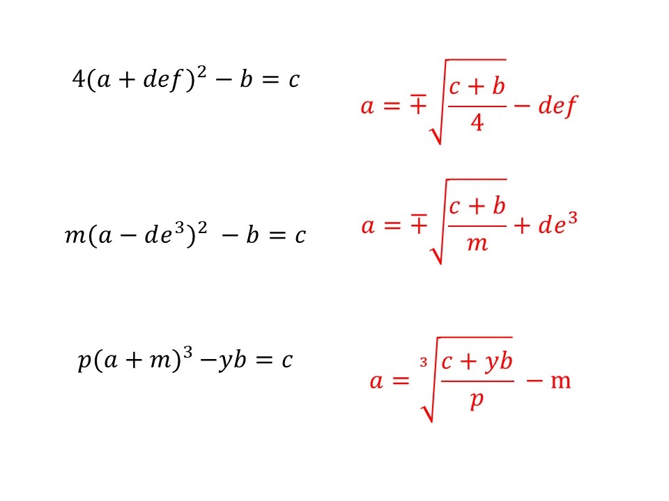Rearranging formulae with powers and roots – Part 2 – Variation Theory