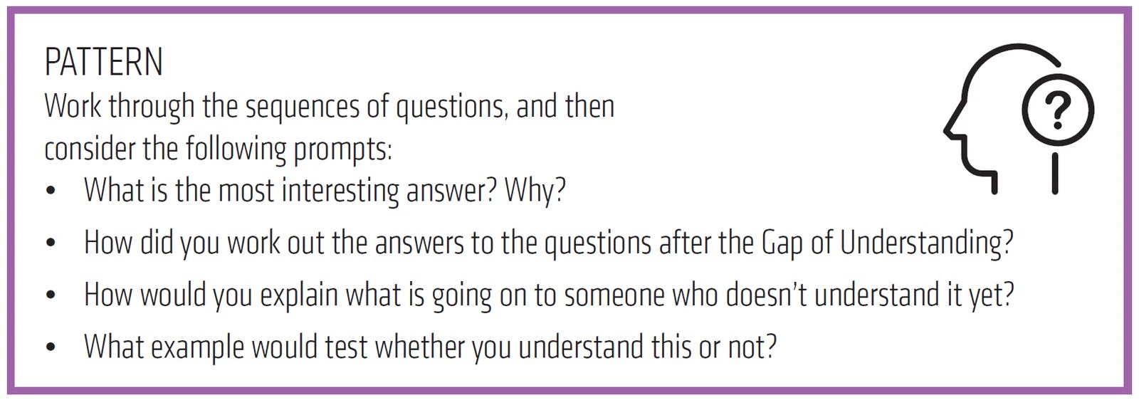 Activity type 3: Pattern – Variation Theory