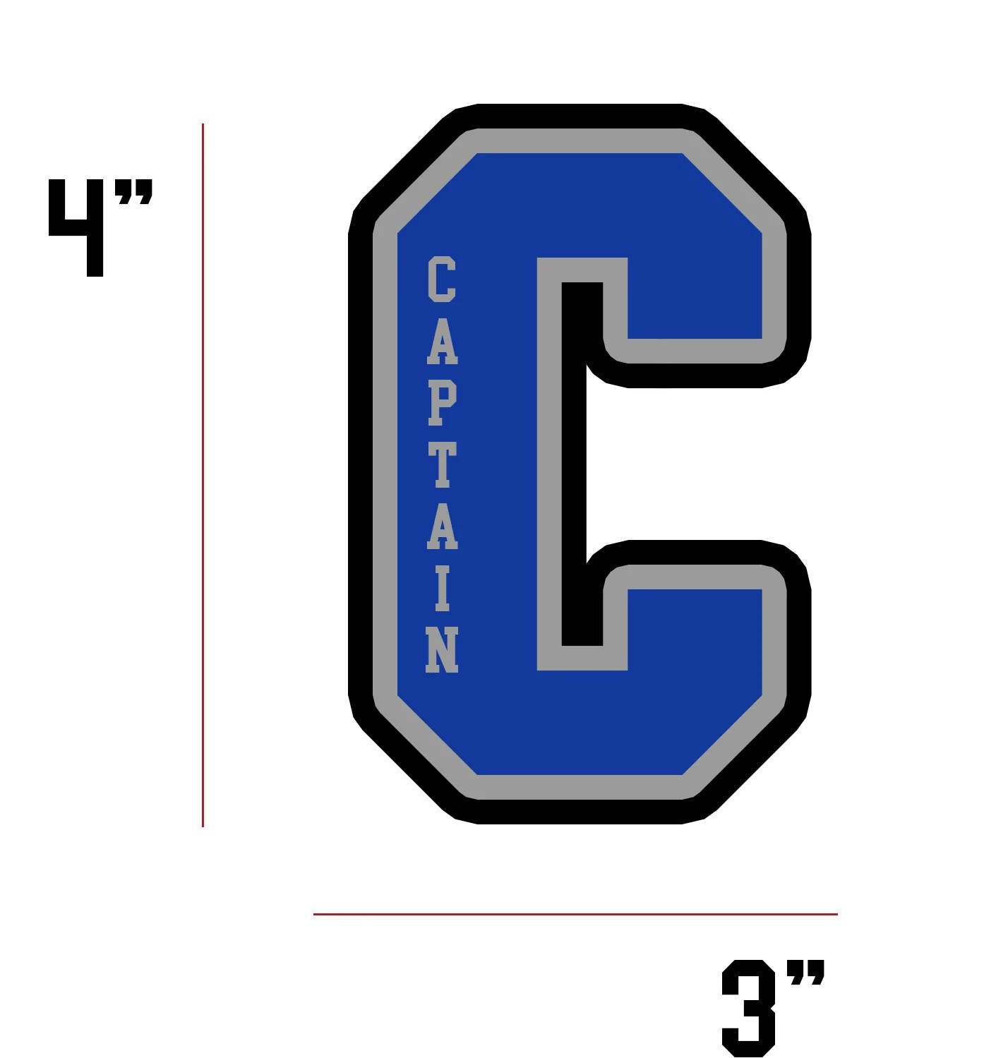 Custom Captain Patch Varsity Made