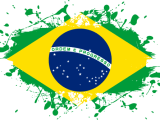 Printable Country Flag Of Brazil Ink Splat Vector Country Flags Of