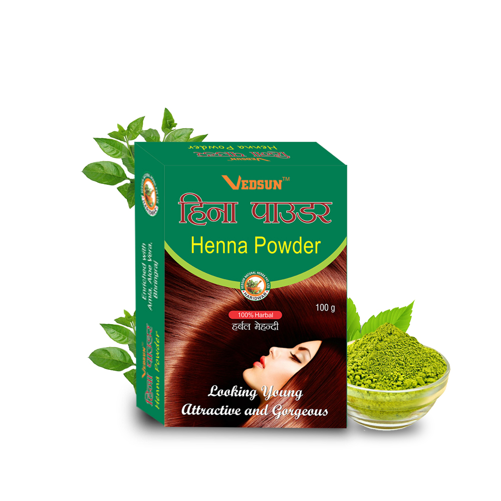 Heena Powder A Herbal mehndi for hair coloring and haircare - VEDSUN