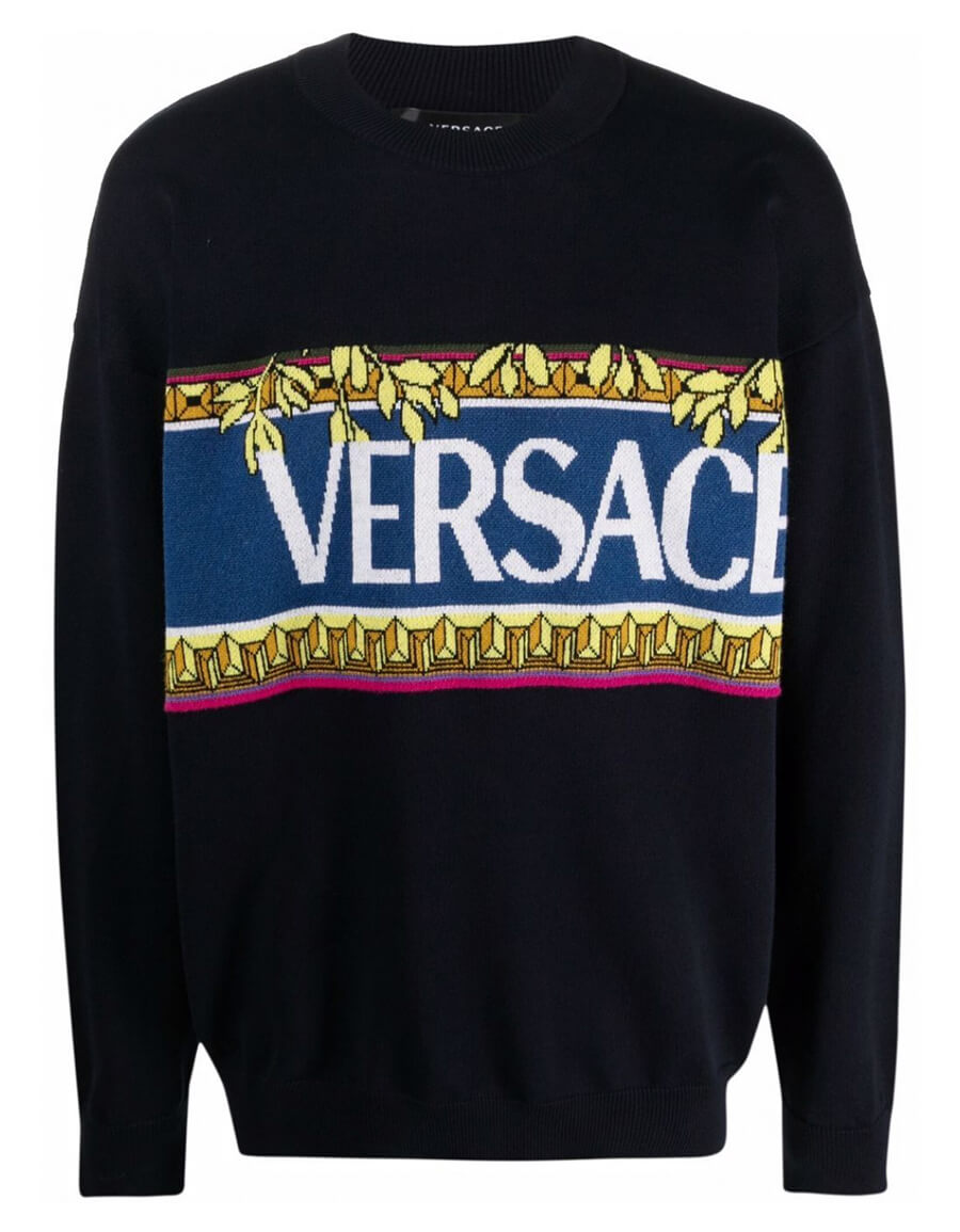 VERSACE LOGO CREWNECK SWEATER · VERGLE