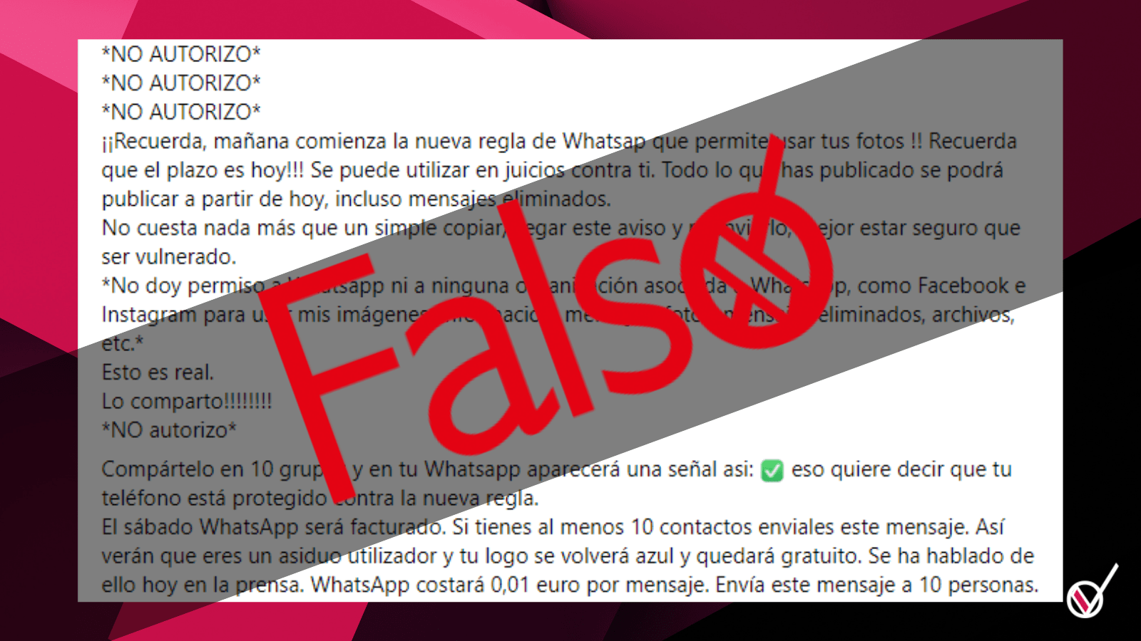 El contenido en WhatsApp o Facebook no dejará de ser privado