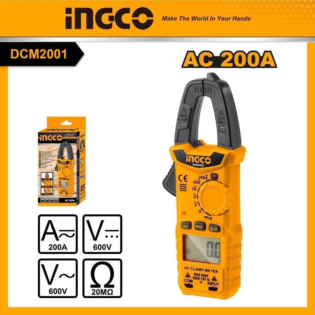 Ingco DCM2001 - Digital AC Clamp Meter - Vikas Tool Mart