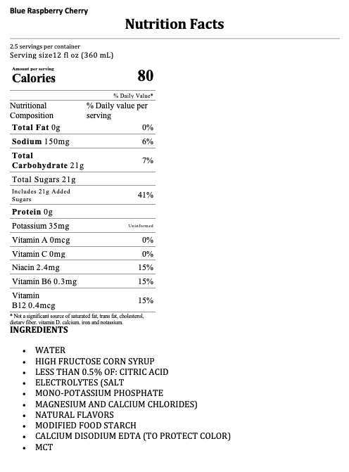 Powerade Blue Raspberry Cherry | Viking Coke