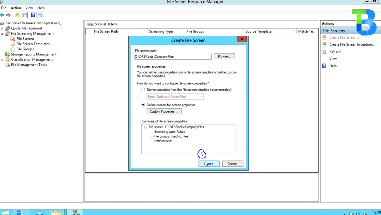 Configuring File Screening (Windows Server 2012 R2) - Vincent Tech Blog