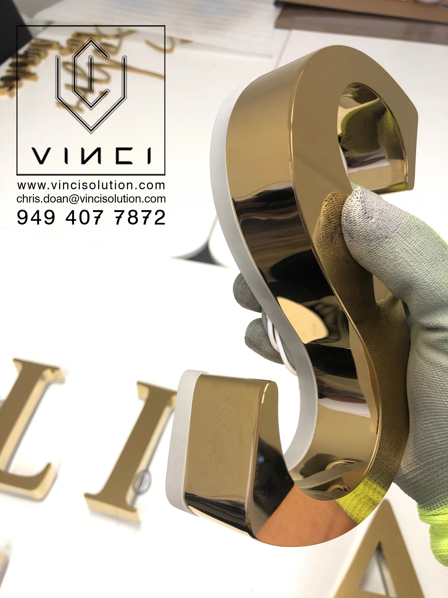 STAINLESS STEEL LOGO (FREE LOGO DESIGN) - VINCI SOLUTION INC