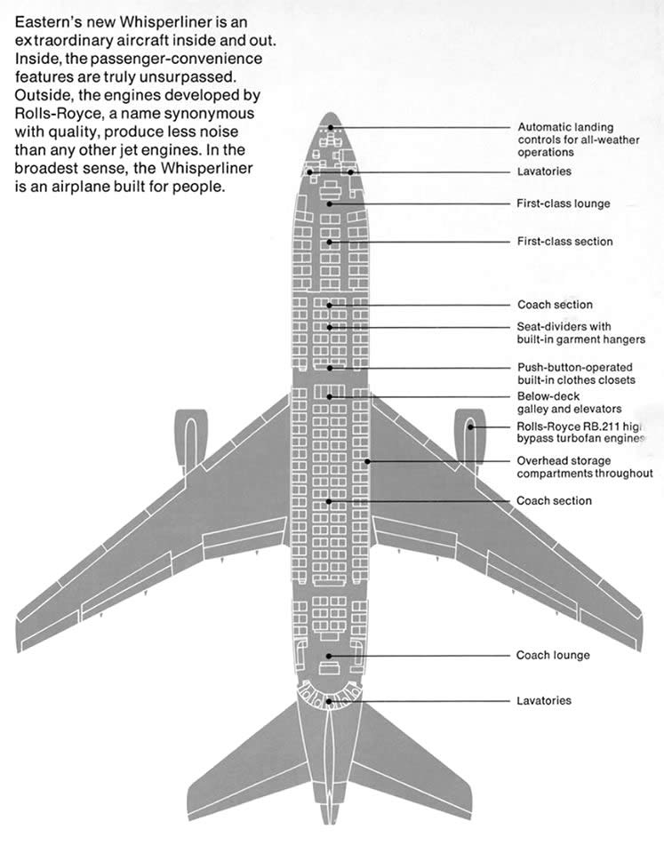 Eastern Airlines Lockheed L 1011 Interior