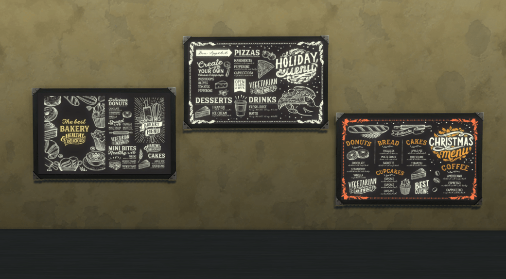 36 Chalkboard Signs for The Sims 4 – Violablu ♥ Pixels & Music ♥ Sims 4 ...
