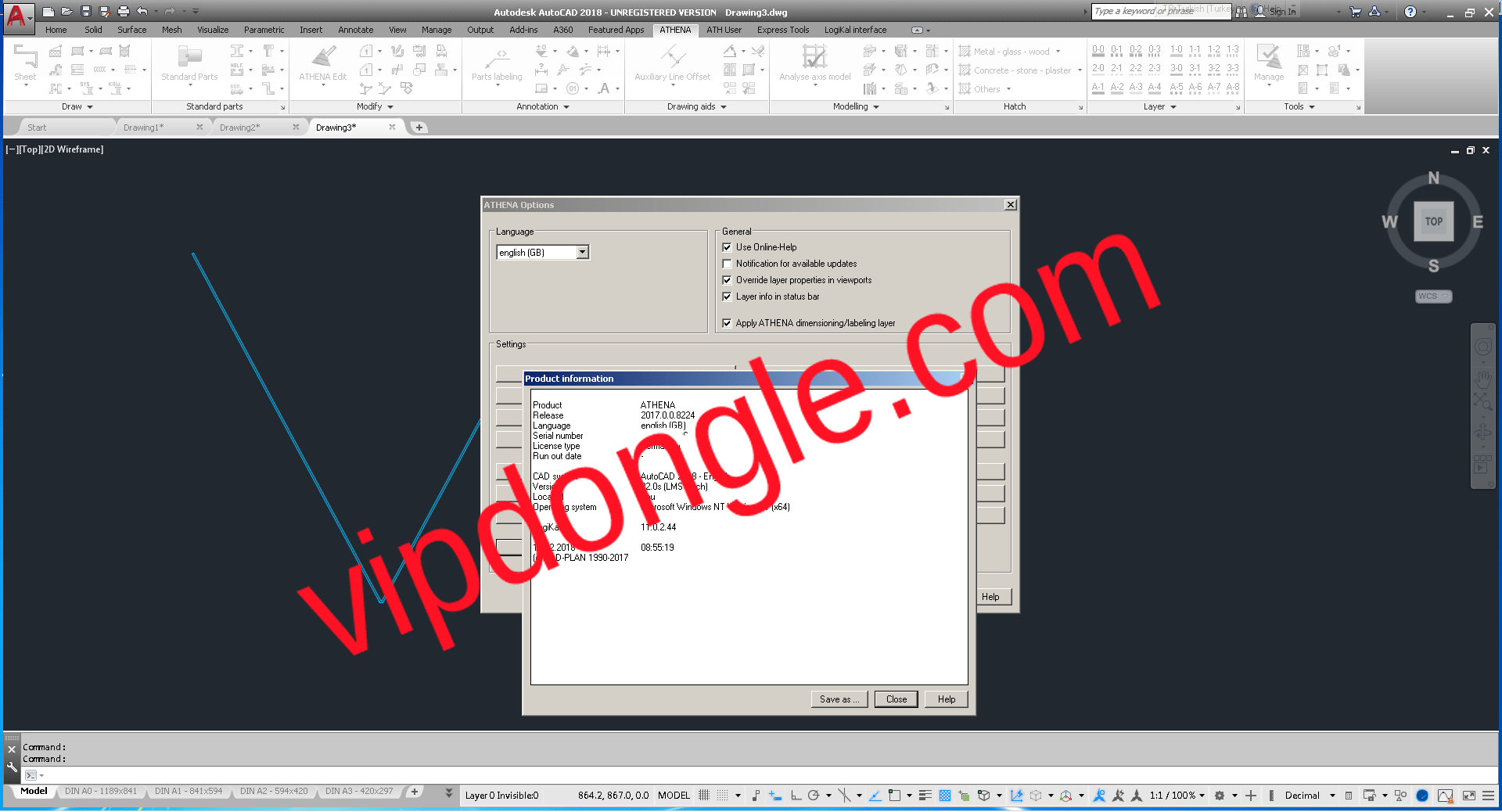 CAD-PLAN ATHENA 2017 Sentinel HL Dongle - Vip Dongle Team