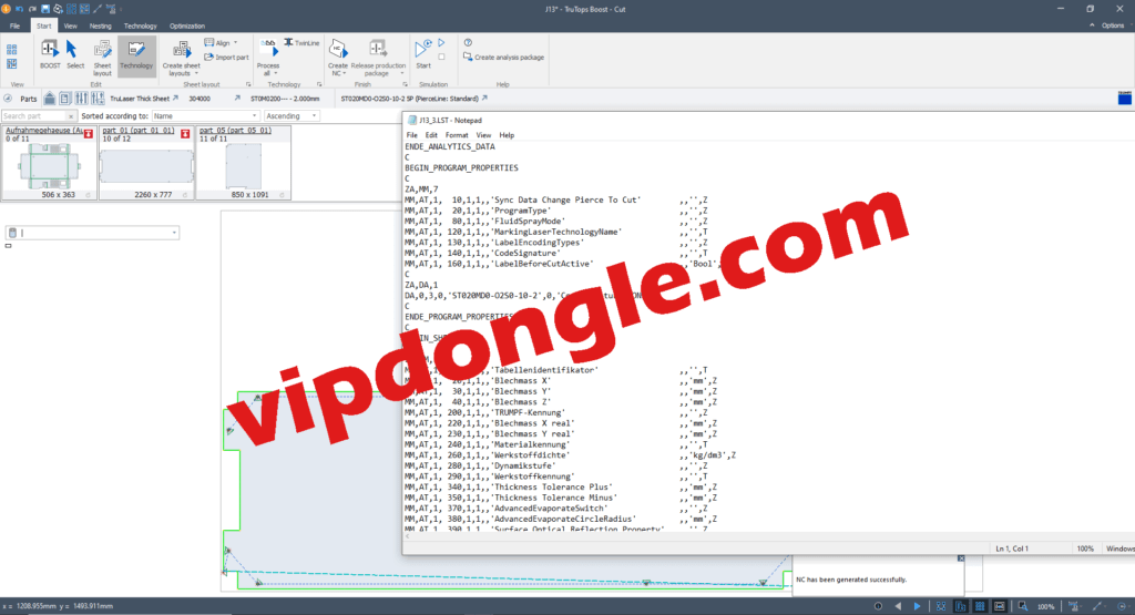 TruTops Boost Laser Punch Bend CAD CAM Software - Vip Dongle Team