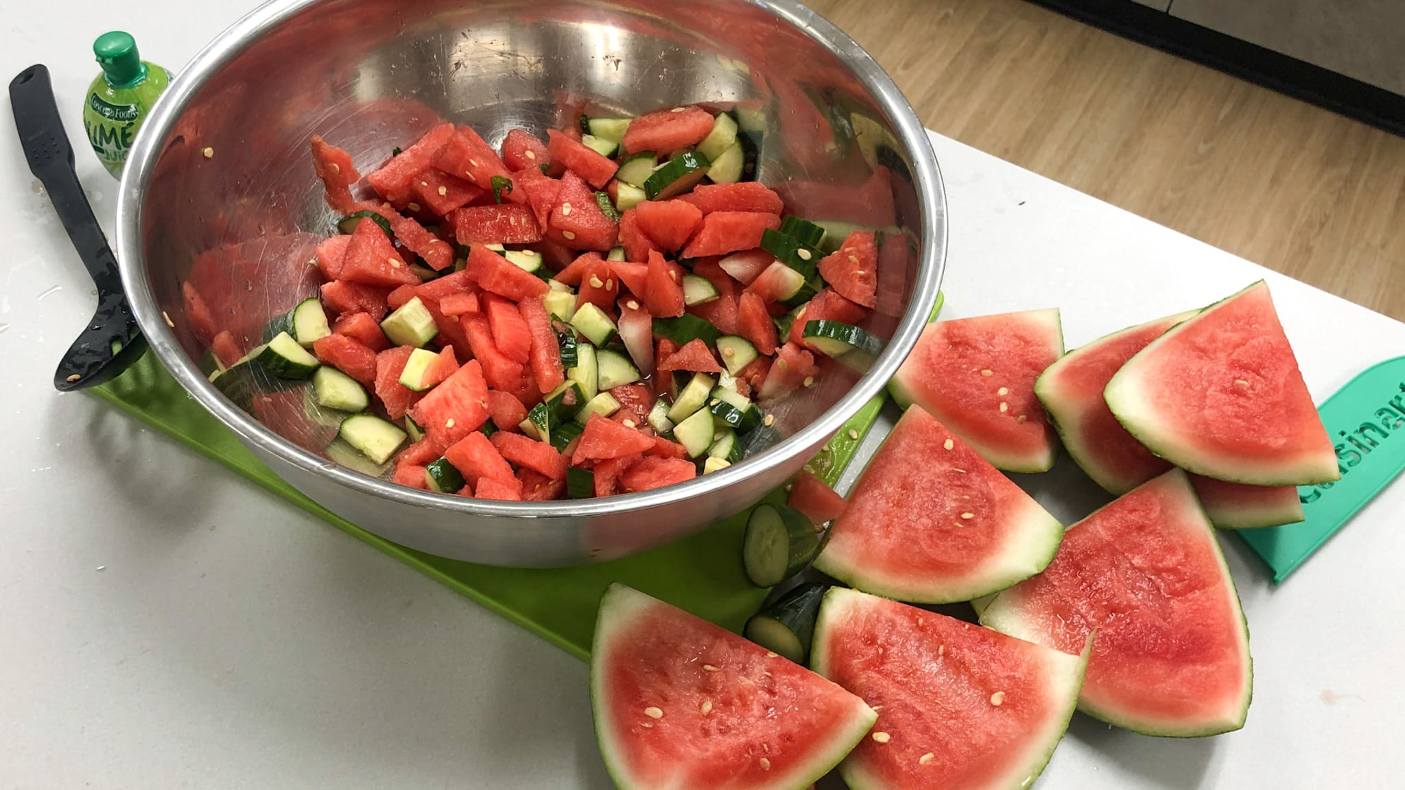 Summer Snack: How To Make A Watermelon & Cucumber Salad | Virtual Club