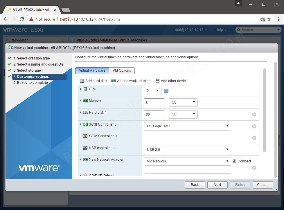 VMware vSphere 6.5 Series (Part 2) – VMware Host Client – Configuration ...