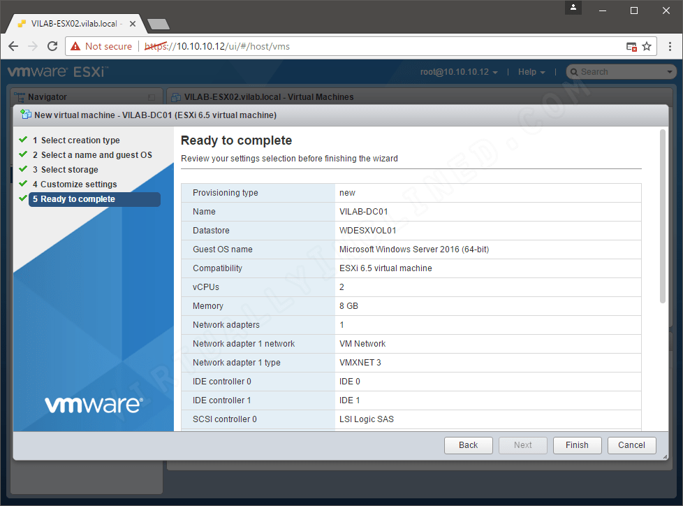 VMware vSphere 6.5 Series (Part 2) – VMware Host Client – Configuration ...