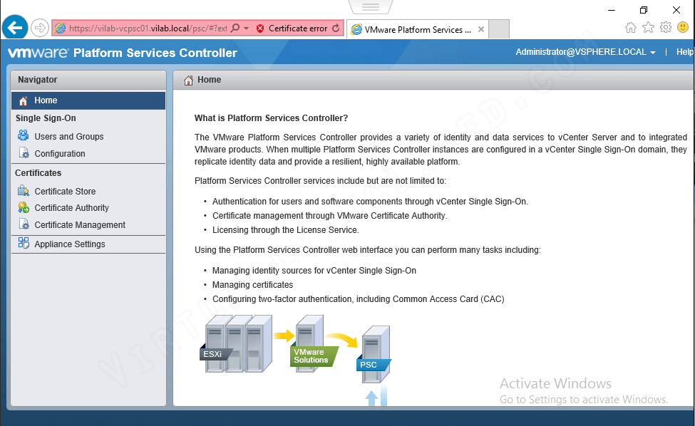 VMware vSphere 6.5 Series (Part 4) – VCSA PSC Configuration ...