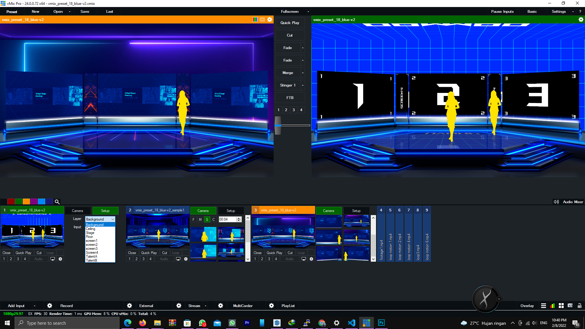 Virtual Set 18 Blue | virtualset.id