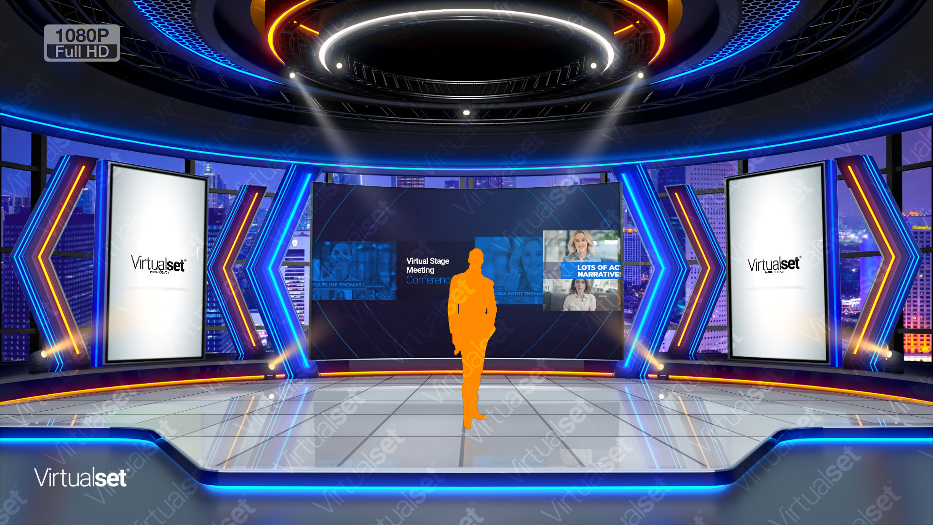 Virtual Set 13 Light Blue - Virtual Set Background