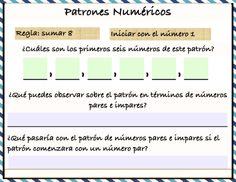 Patrones Numéricos – Visual Math