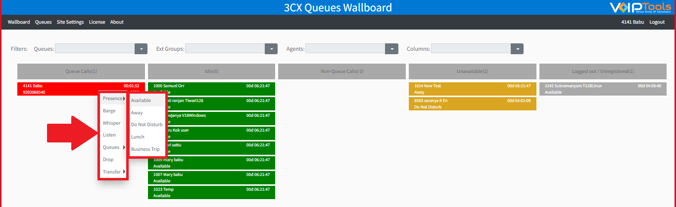 Queues Wallboard V18 – VoIPTools