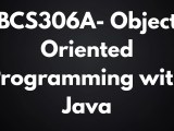 Object Oriented Programming With Java Bcs306a Notes 3 Ajiet Vtu