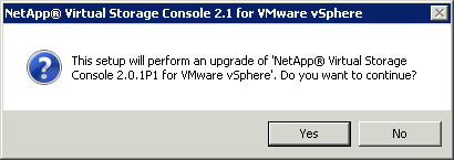 Upgrading the NetApp Virtual Storage Console (VSC) to Version 2.1 ...