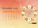 December 2025 Calendar Wallpapers Wallpaper Cave