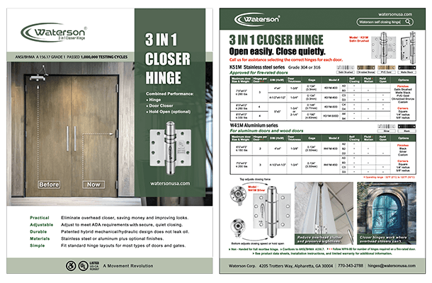 Find Here All Of Our Hinge Catalogues | Waterson Closer Hinges