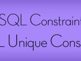 Sql Unique Constraint