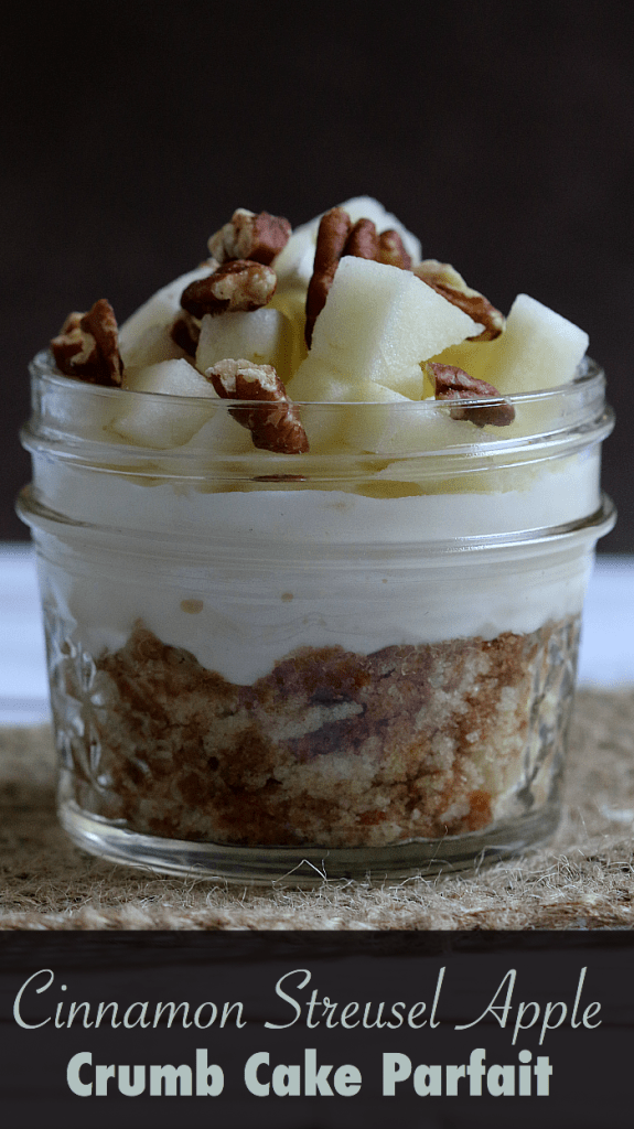 MINI CINNAMON STREUSEL APPLE CRUMB CAKE PARFAITS - M3M