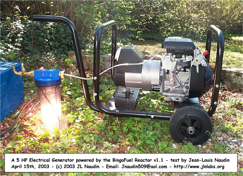 The Bingo Fuel Reactor v1.1 test by JL Naudin - Fortunadrago.it