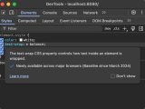 Baseline For Css Properties Now In Chrome Devtools Blog Web Dev