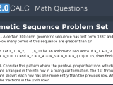View Question Arithmetic Sequence Problem Set