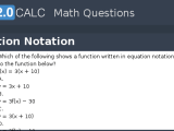 View Question Function Notation