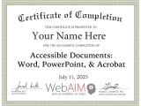 Webaim Accessible Documents Word Powerpoint Acrobat