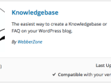 Installing Knowledge Base Webberzone