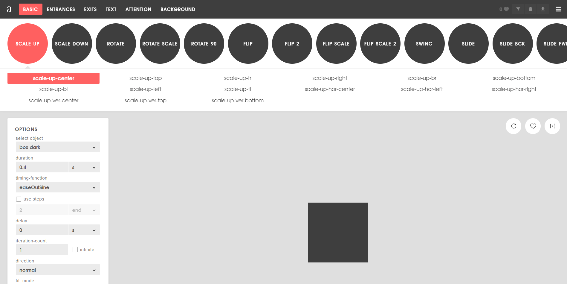 Animista CSS Animations - Misc