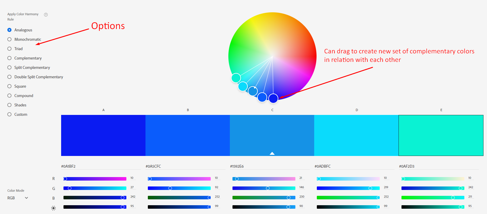 Adobe Color - Create Complementary Colors - Misc
