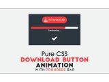 Css Animated Download Button With Progress Bar And Icons Pure Css