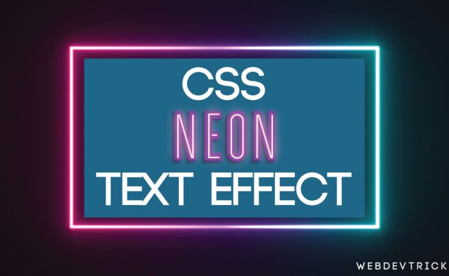 Css Glowing Text In Html Neon Light Text Effect Using Html And Css Pure Html And Css Otosection