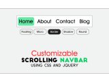 Customizable Scrolling Navbar Using Jquery And Css Modify Navbar