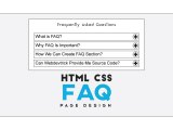 Html Css Faq Design With Jquery Accordion Faq Section Design