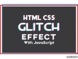 Html Css Glitch Effect With Javascript Glitch Text On Hover