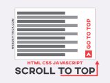 Javascript Scroll To Top Feature Html Css Javascript Go To Top