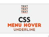Css Menu Hover Underline Effect Line In Bottom Of Text