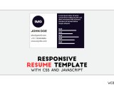 Responsive Resume Template With Html And Css Personal Resume