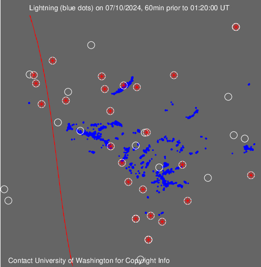 USA, Atlantic Ocean, S America Lightning Activity. Click on the link ...