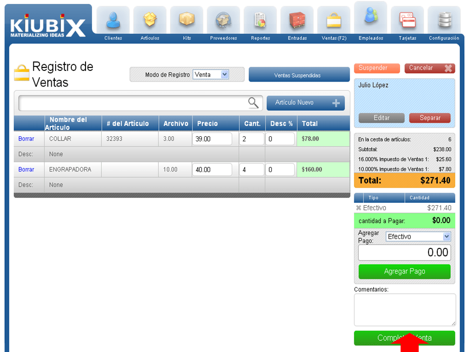 ¿Cómo procesar una venta en el Punto de Venta? — Webirix