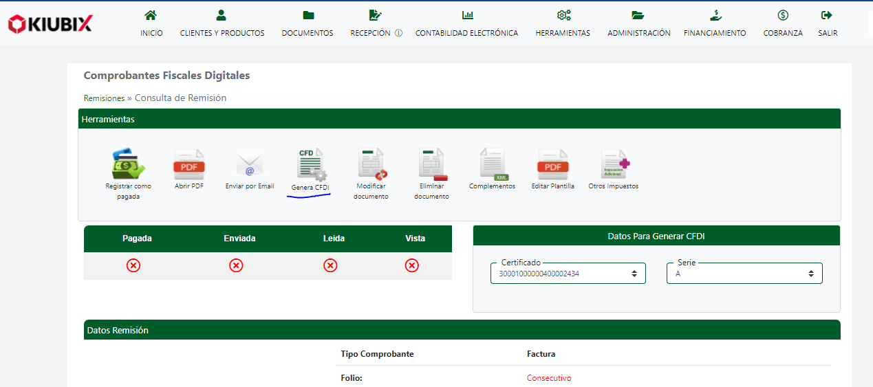¿Cómo generar una factura? — Webirix