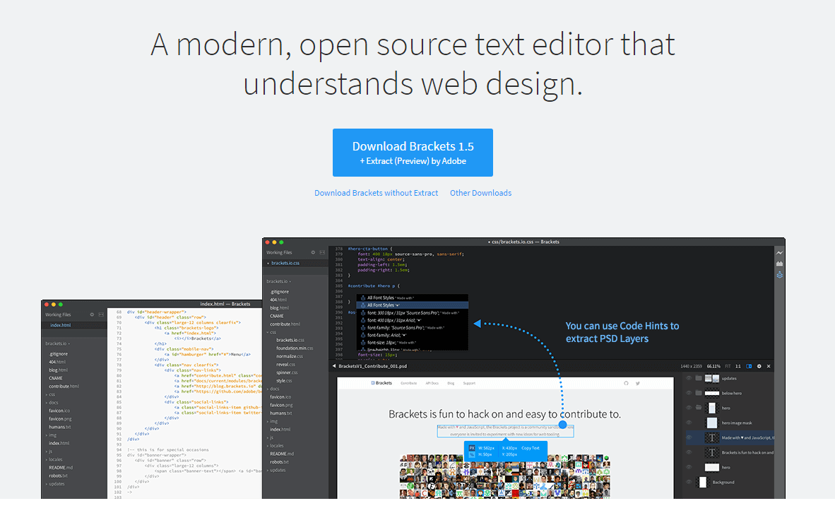 Web制作に使う無料エディタ「Brackets」 | WebMemoNote
