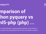 Comparison Of Php Html5 Php Vs Pyquery Python Libraries Web